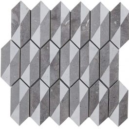 Marble Mosaic Tile Specialty Grey White Laser engraving Honed