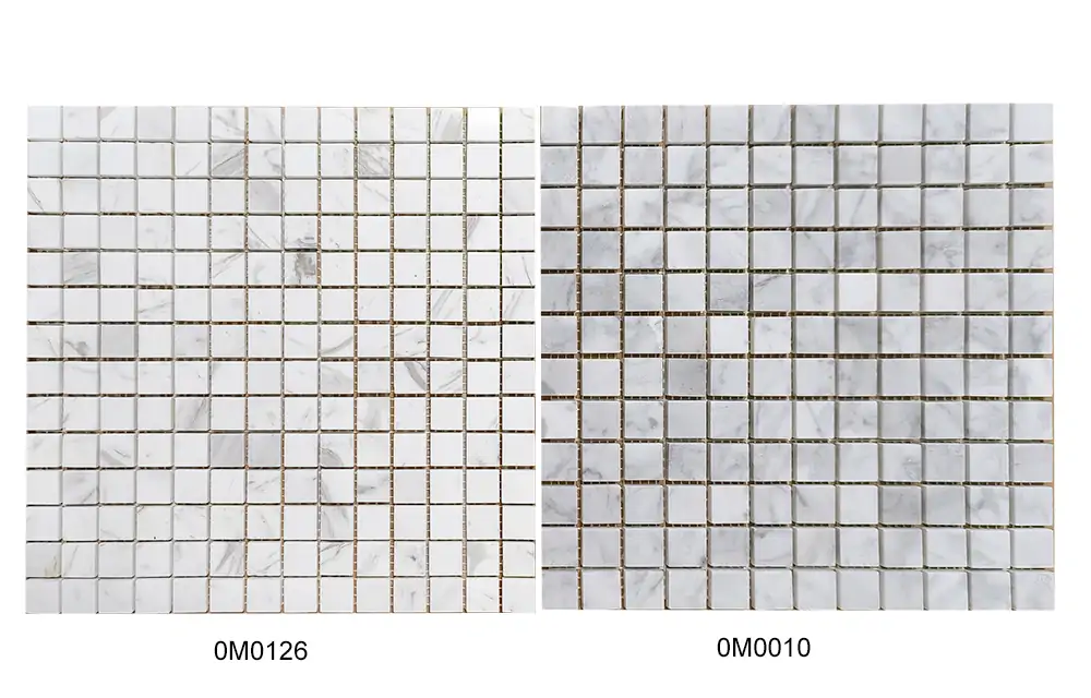 Carrara White Marble Mosaic Tile Square Tile Natural Stone 25x25mm
