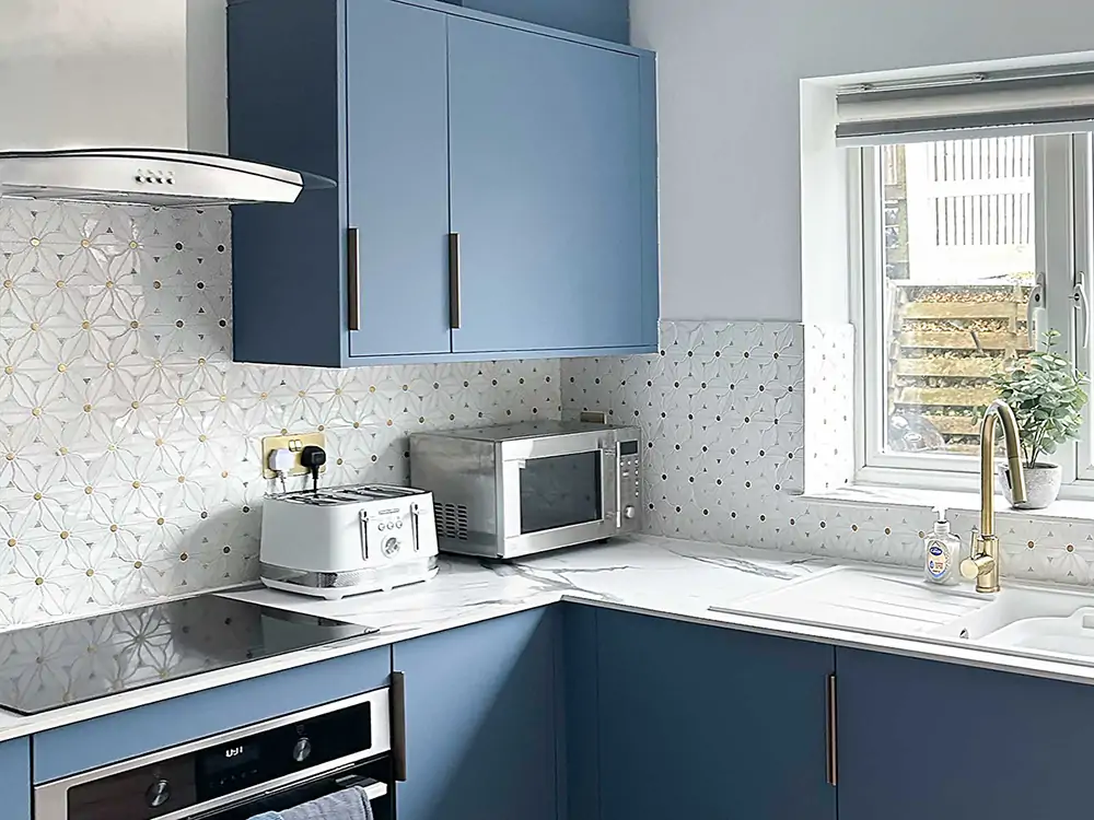 Home Decoration Kitchen Splashback Large Flower Marble Tiles