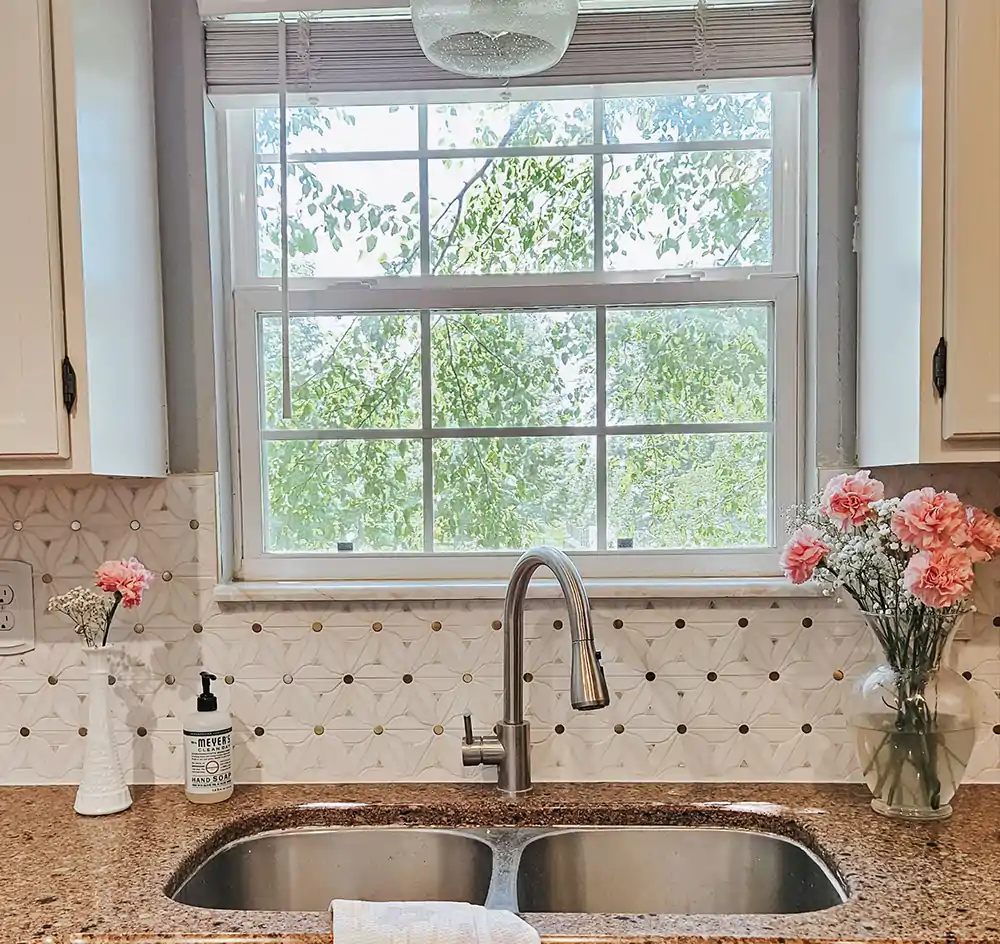 Flower Marble Tiles Kitchen Renovation Backsplash Remodel Guide