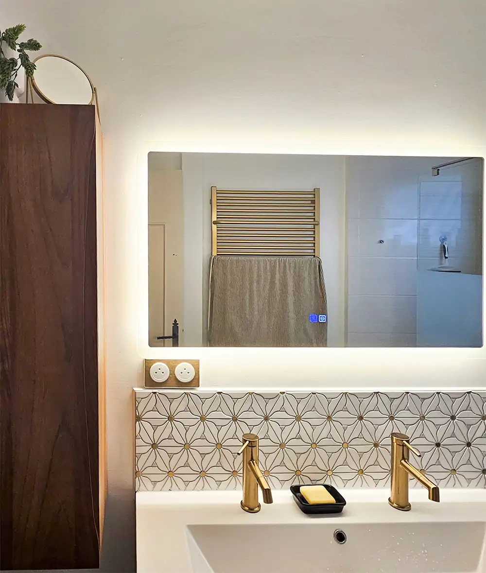 Kitchen Splashback Flower Marble Tiles Mosaic Project Interiordesign